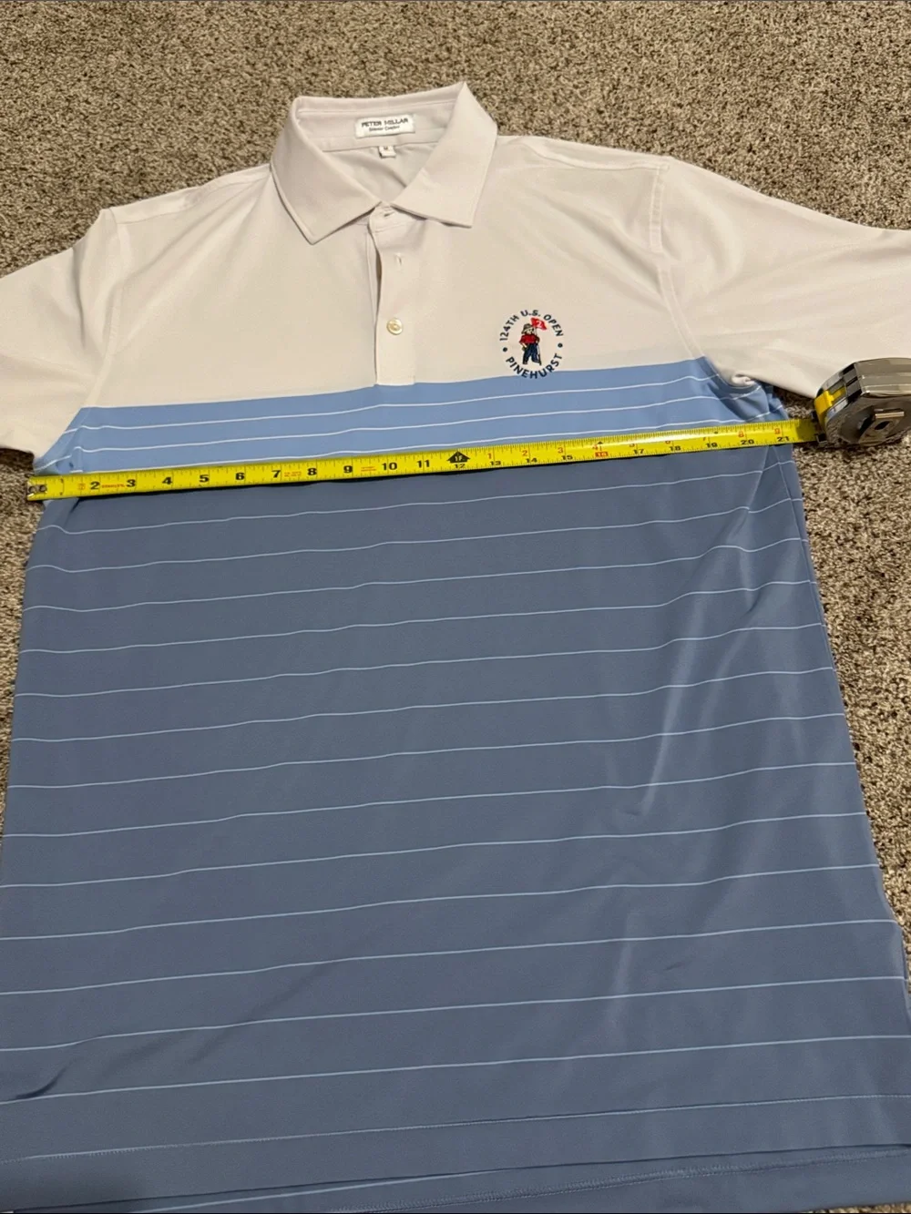 Peter Millar | Shirts | Peter Millar Mens White And Light Blue Striped ...